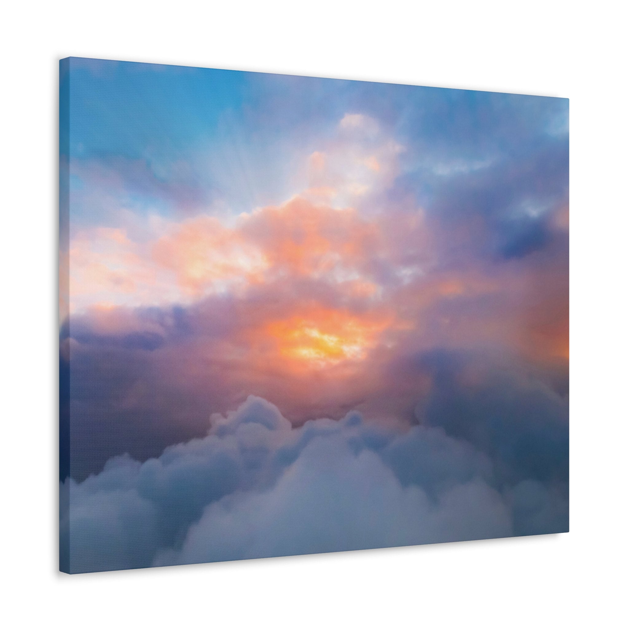 Sunrise Behind Clouds Canvas Wall Art, Sunrise Wall Art, Cloud Wall Art ...