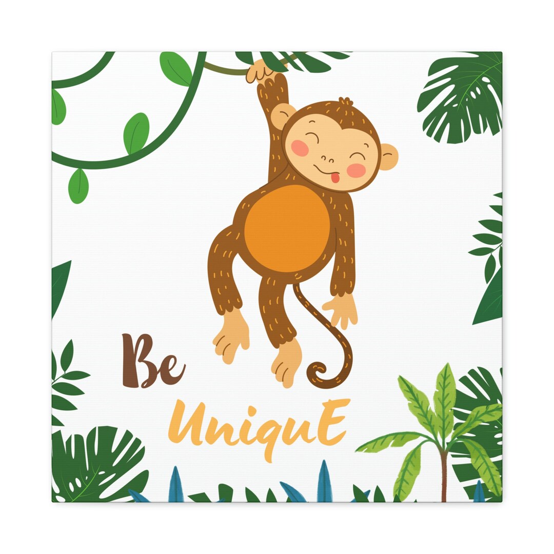 Monkey Wall Decor, Cute Baby Nursery Art, Children Wall Print, Prints ...