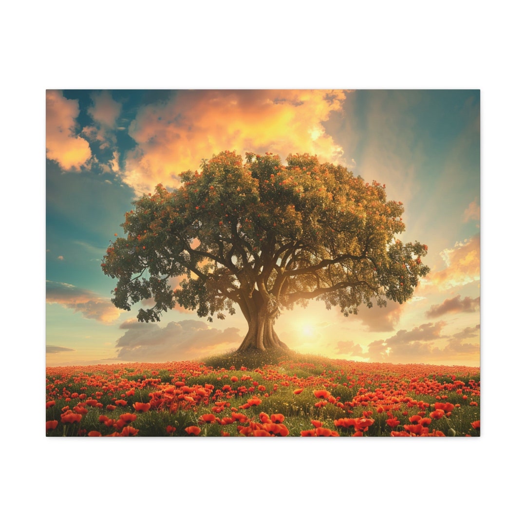 Árbol de la vida: un símbolo de renovación y crecimiento en un campo ...