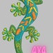 Gecko Lizard Machine Embroidery Design 3 Sizes - Etsy