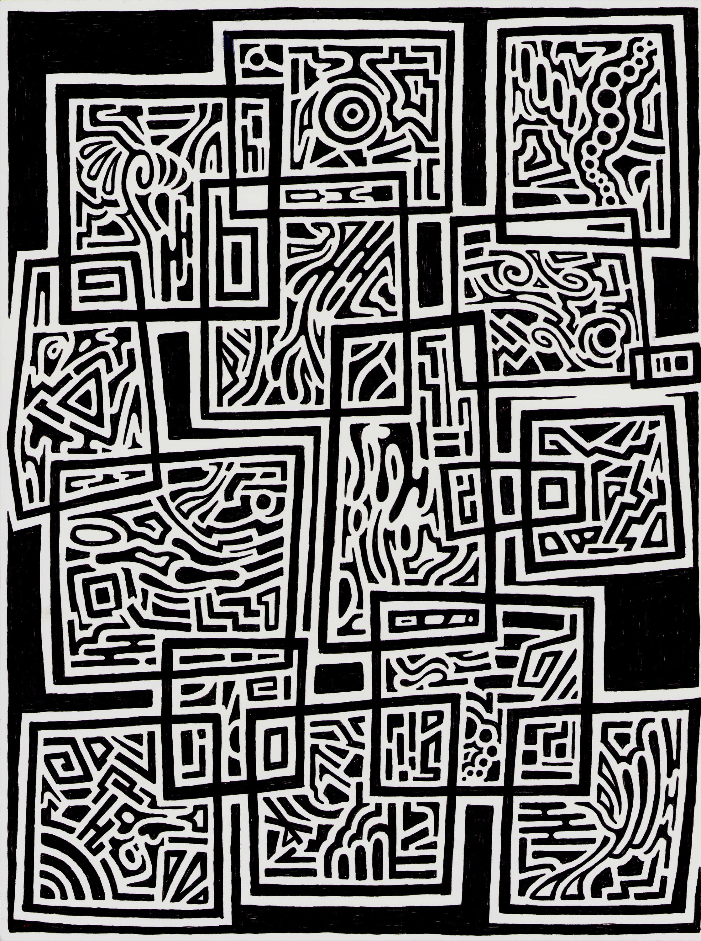 Abstract Ink Drawing Printable Bundle Maximalist Wall Art - Etsy