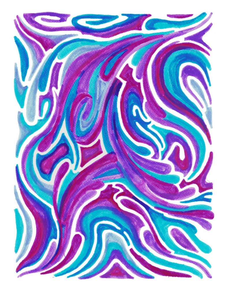 25 Wacky Printable Reverse Coloring Pages Unique Abstract Activity Set ...