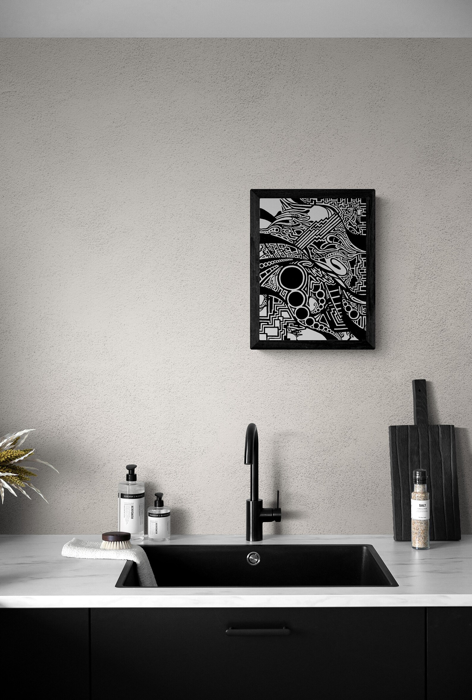 Wacky Printable Poster Quirky Monochrome Ink Drawing Print Hand Drawn ...