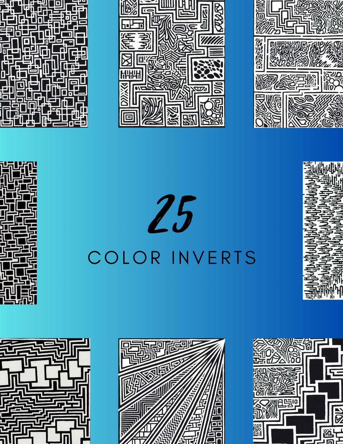 50 Geometric Adult Coloring Pages Printable Coloring Bundle Abstract ...