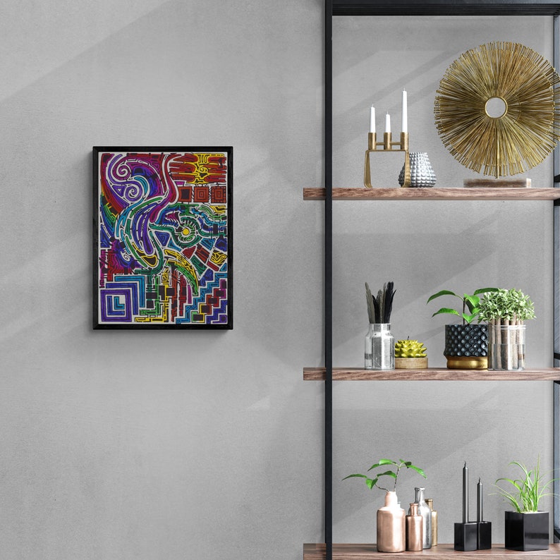 Groovy Rainbow Printable Wall Art Retro Inspired Digital Print Far Out ...