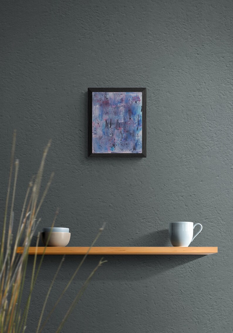Purple and Blue Spring Style Abstract Art Print 9x11 Flower Inspired ...