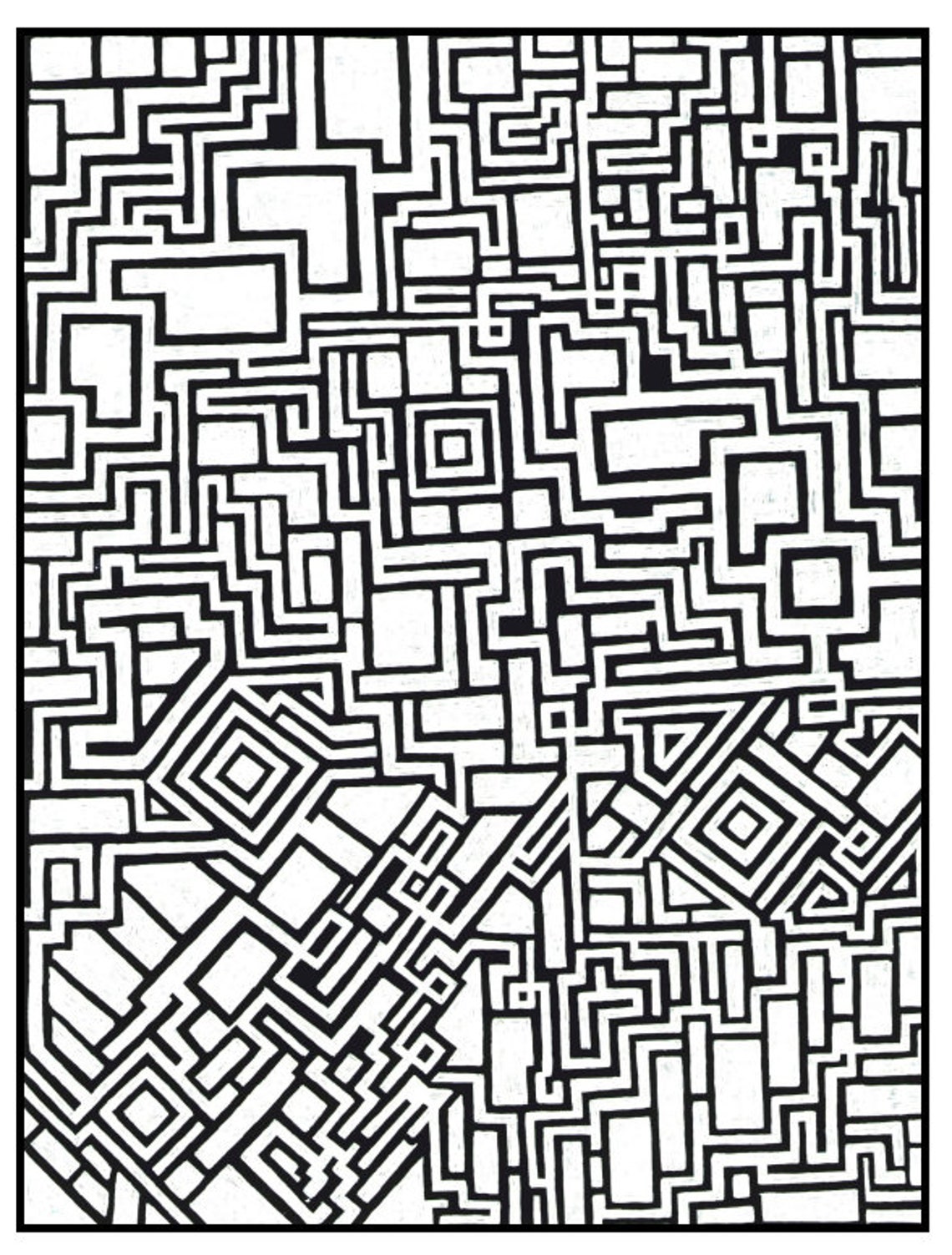 50 Geometric Adult Coloring Pages Printable Coloring Bundle Abstract ...