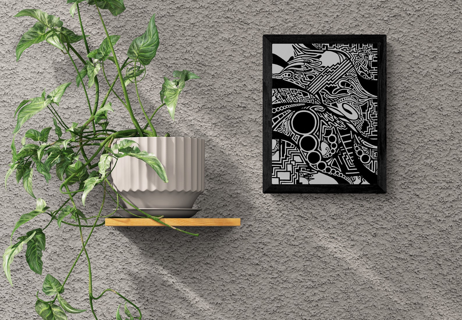 Wacky Printable Poster Quirky Monochrome Ink Drawing Print Hand Drawn ...