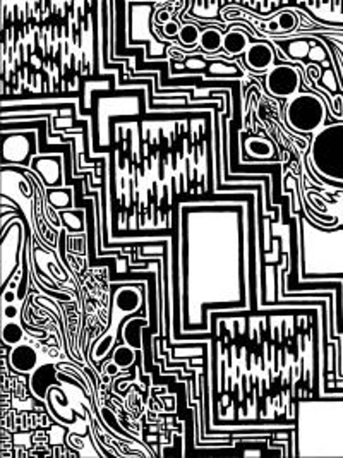 Wacky Weird Black and White Printable Wall Art Trippy Bizarre Digital ...