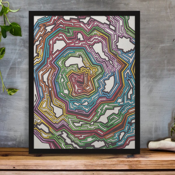 Wacky Printable Poster Quirky Monochrome Ink Drawing Print Hand Drawn ...