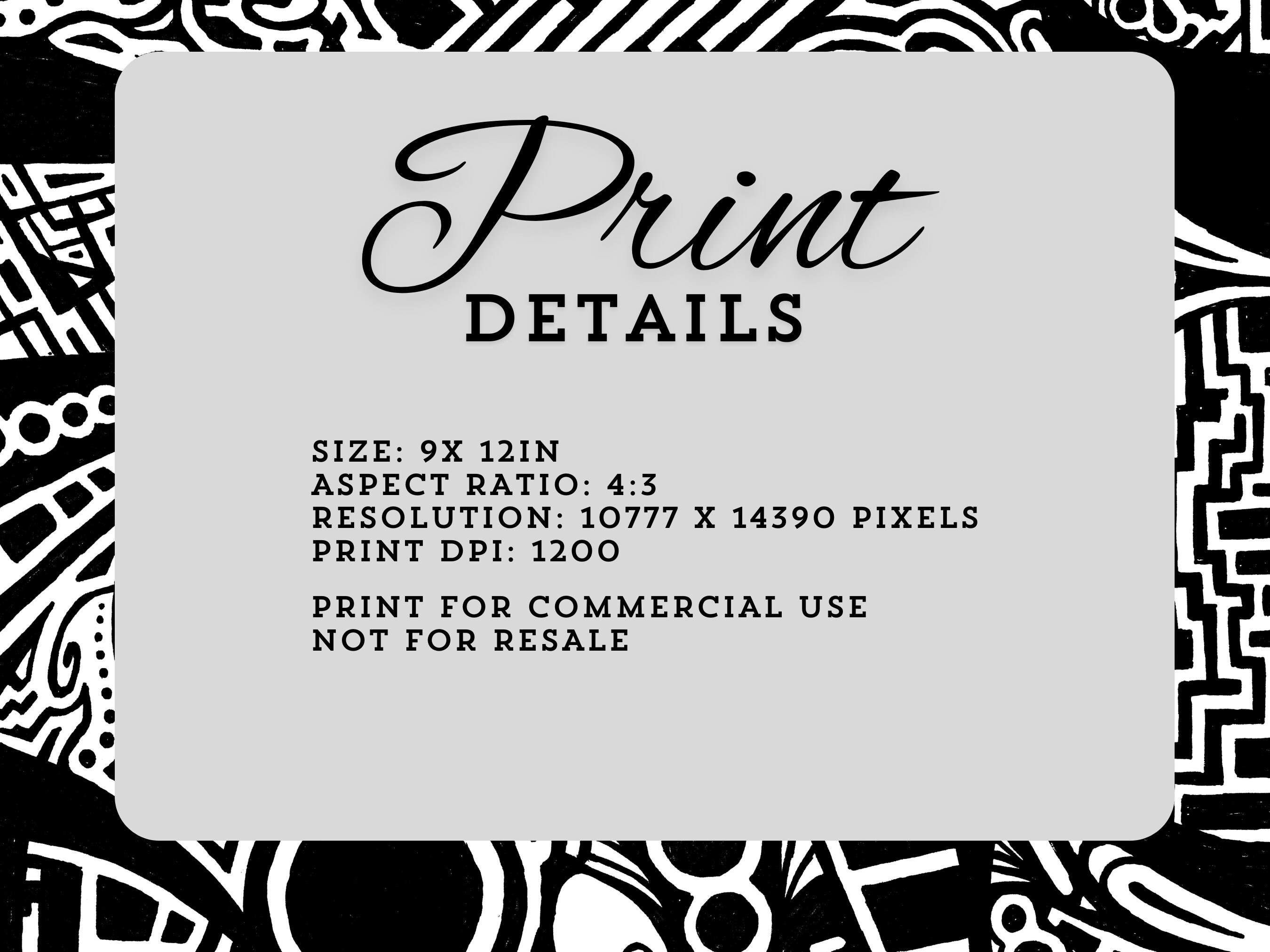Wacky Printable Poster Quirky Monochrome Ink Drawing Print Hand Drawn ...