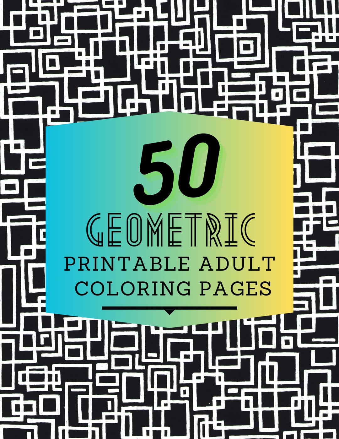 50 Geometric Adult Coloring Pages Printable Coloring Bundle Abstract ...