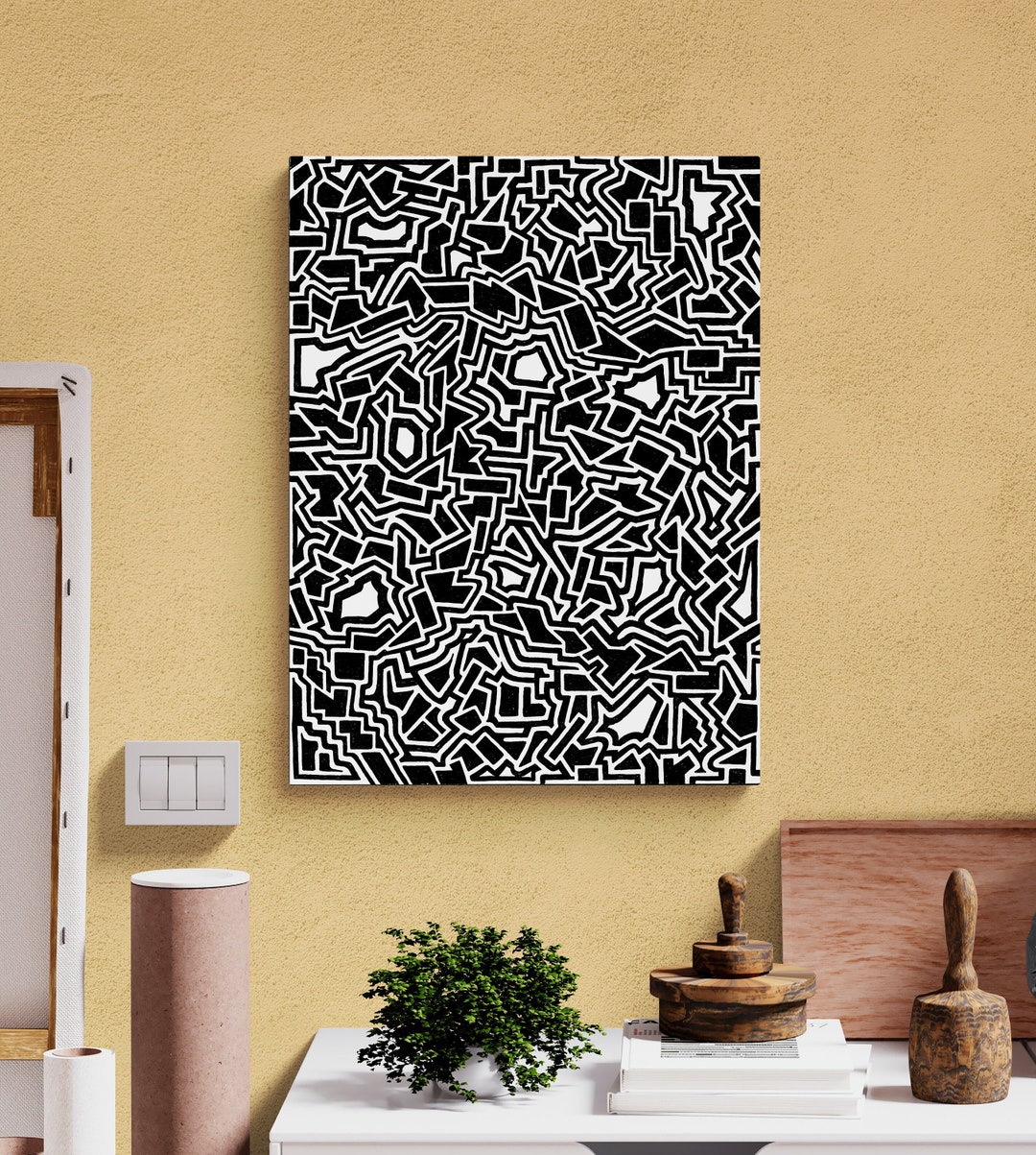 Odd Geometric Matte Poster Monochrome Abstract Art Print Unique ...