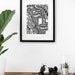 Wacky Weird Black and White Printable Wall Art Trippy Bizarre Digital ...