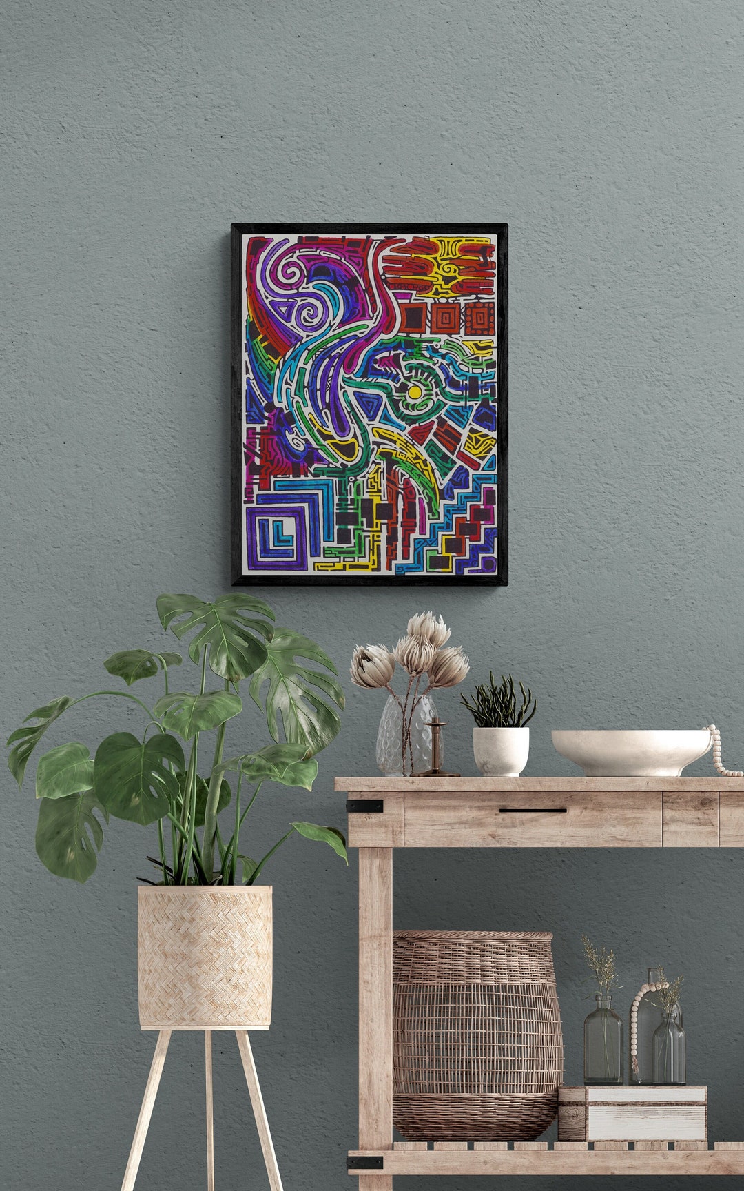 Groovy Rainbow Printable Wall Art Retro Inspired Digital Print Far Out ...