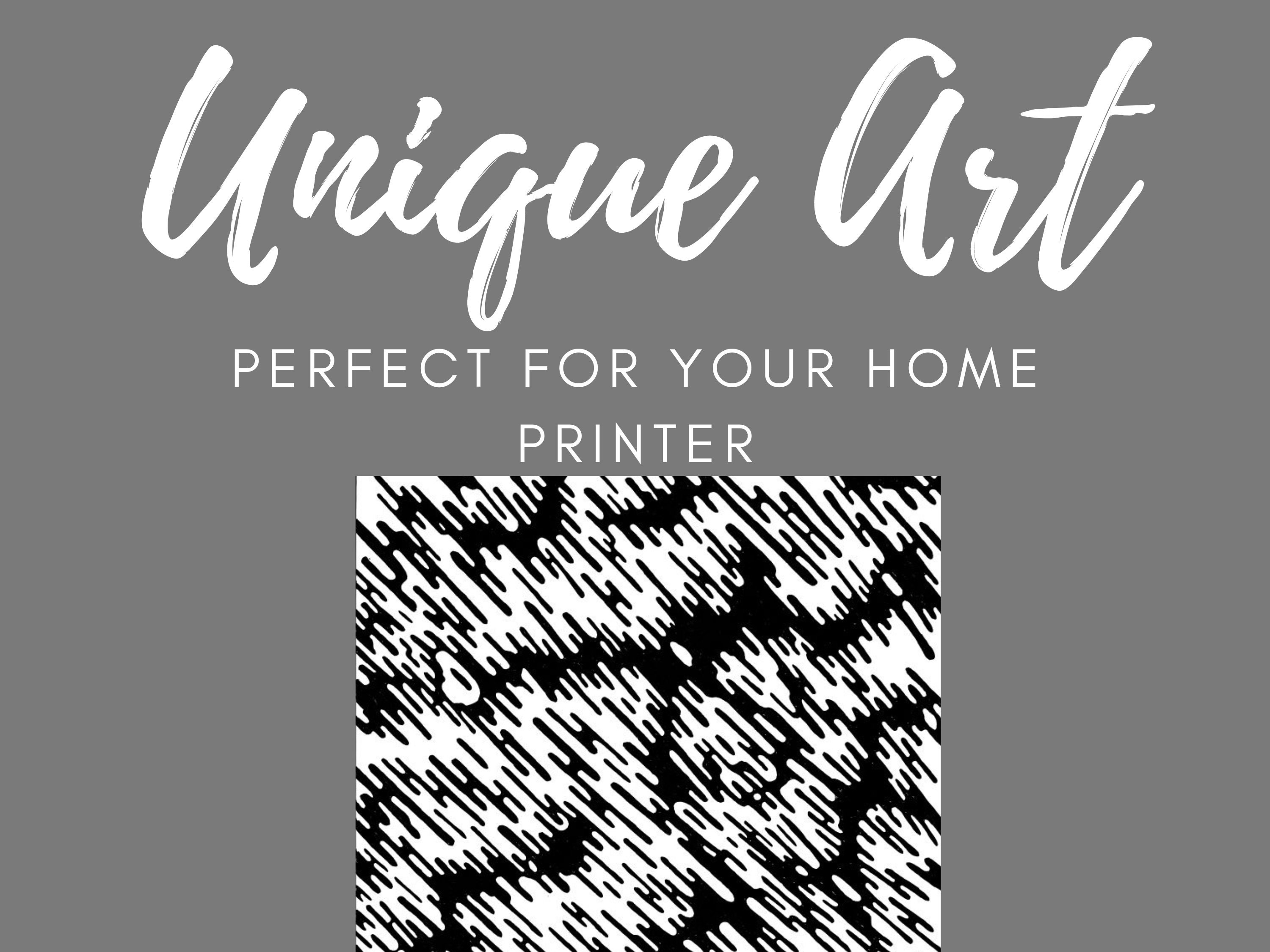 Weird Ink Drawing Printable Poster Wacky Black and White Abstract ...