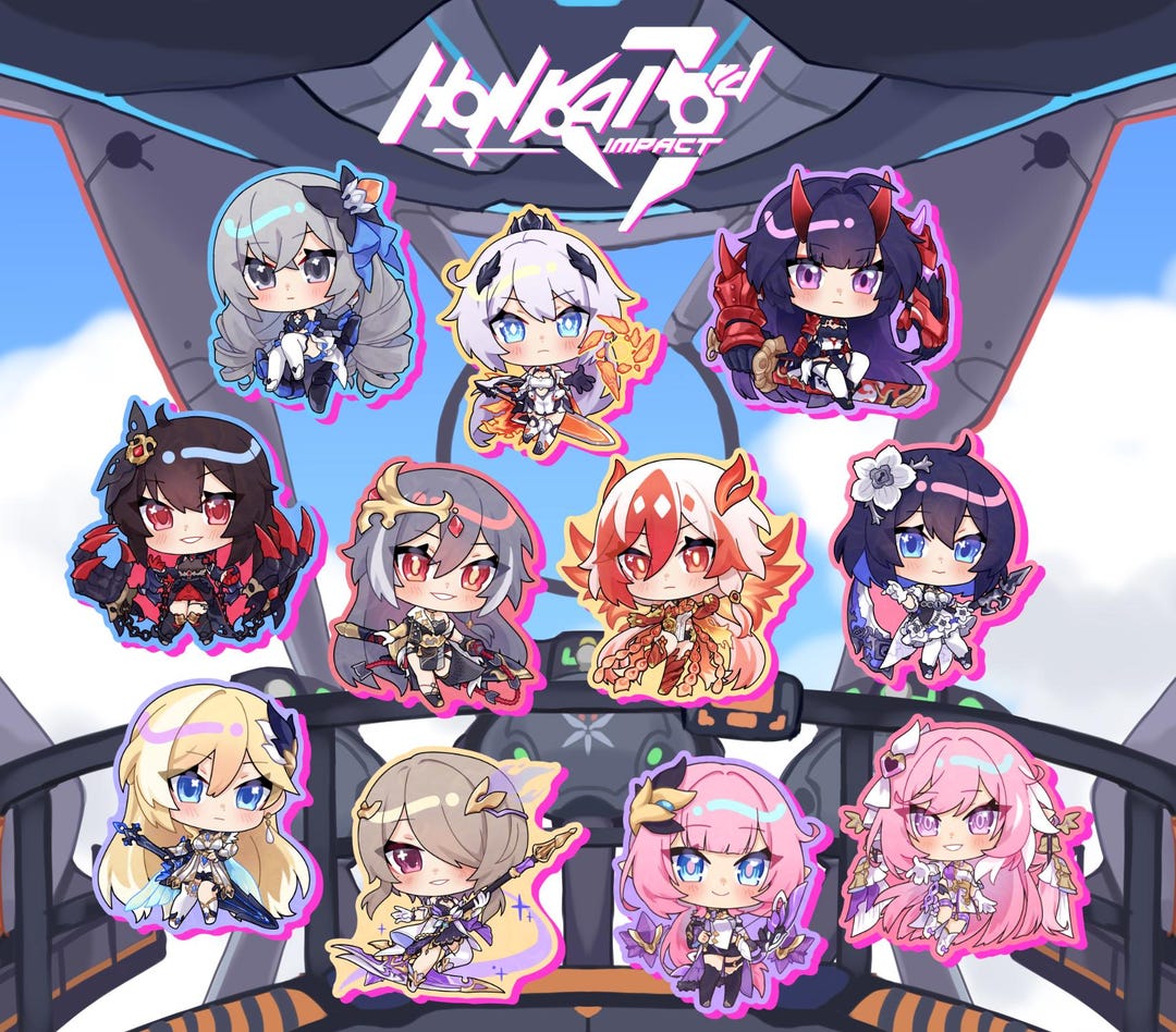 Honkai Impact 3rd Chibi Stickers - Etsy