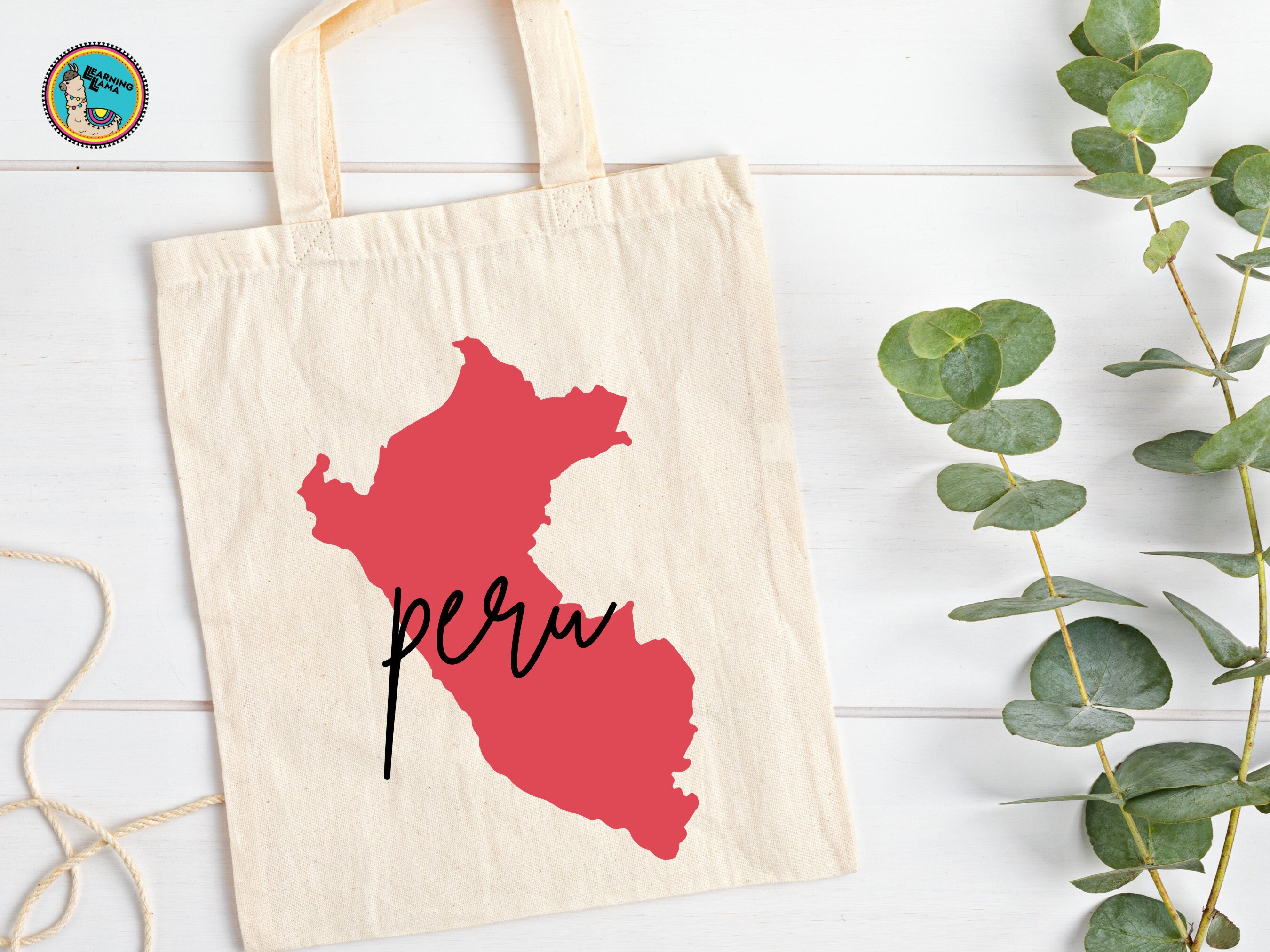 Map of Peru Canvas Tote Bag - Etsy