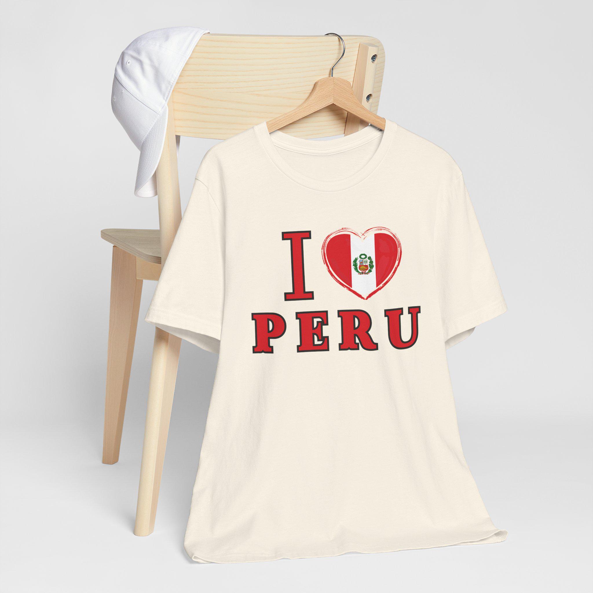 I Love Peru Flag Shirt, Soccer Fan T-shirt, Vacation T Shirt for Peru ...