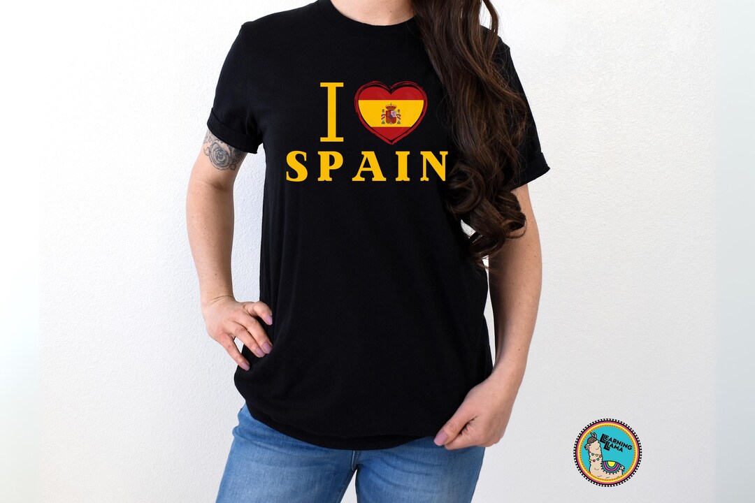 I Love Spain Shirt, Soccer Fan T-shirt, Vacation T Shirt for Spain Trip ...