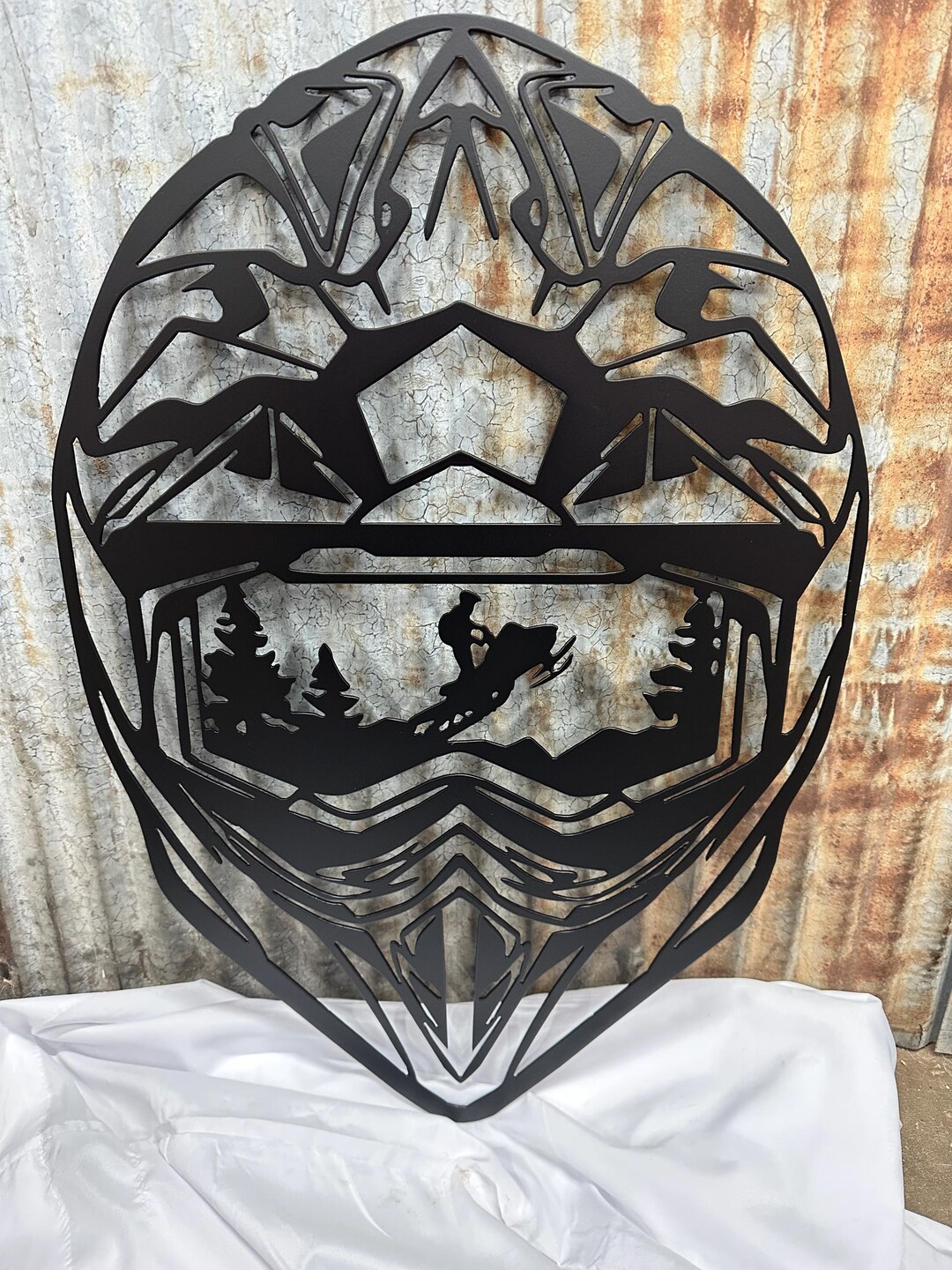 Snowmobile | Sled | Snow | Helmet | Metal Sign | Man Cave | Garage Sign ...