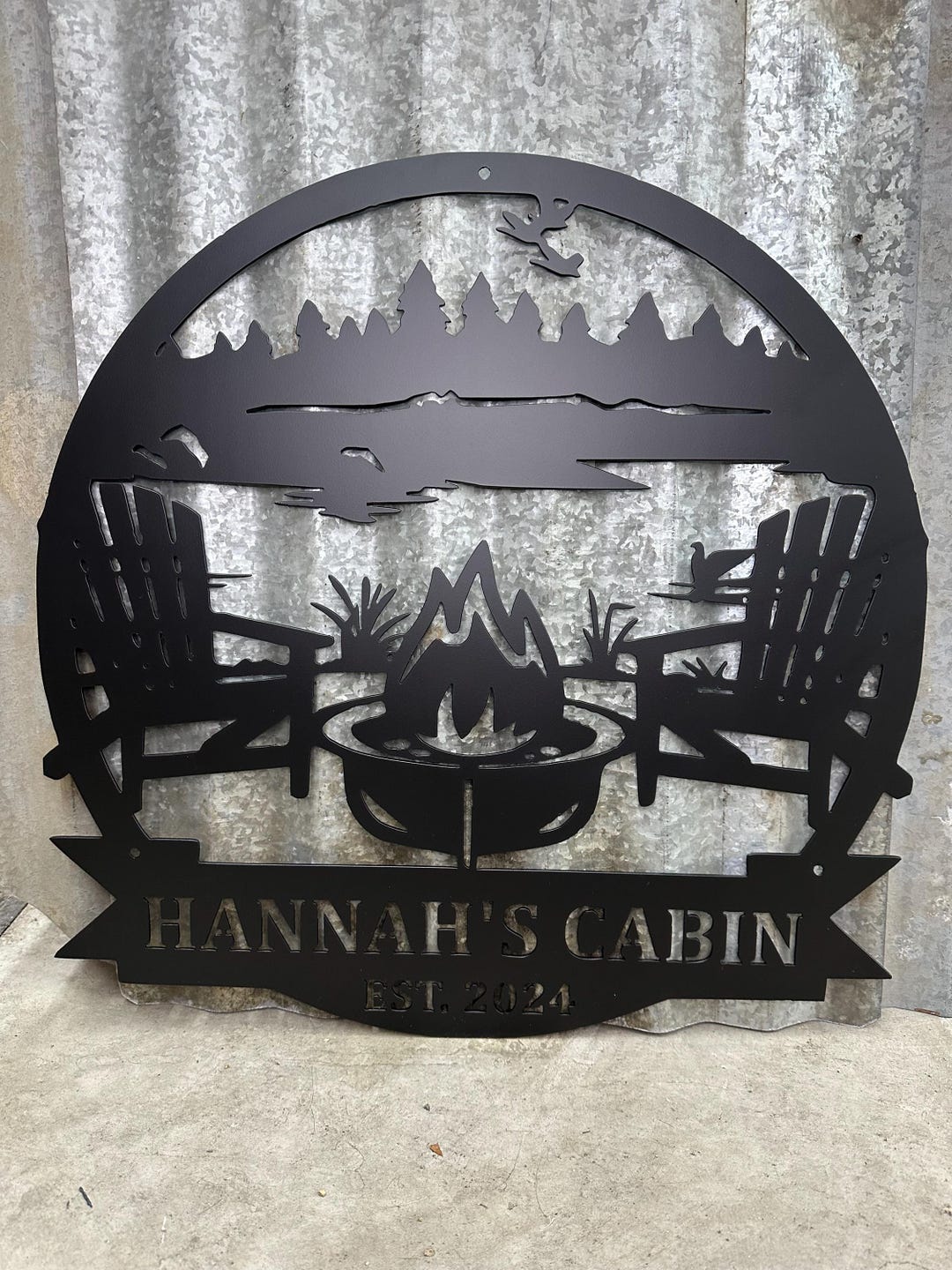 Welcome Sign | Metal Welcome Sign | Last Name Welcome Sign | Campfire ...
