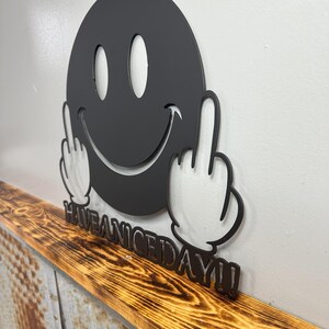 Have a Nice Day | Middle Finger | Funny | Powder Coat | Smiley Face ...