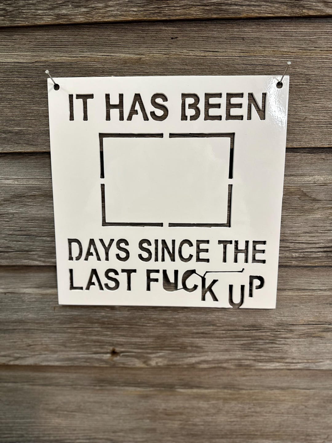 Days Since Last F up | Funny | Man Cave | Shop | Metal Sign - Etsy