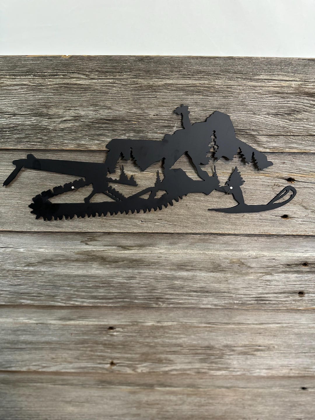 Snowmobile Metal Wall Art | Man Cave | Garage | Toy Hauler | Mountain ...
