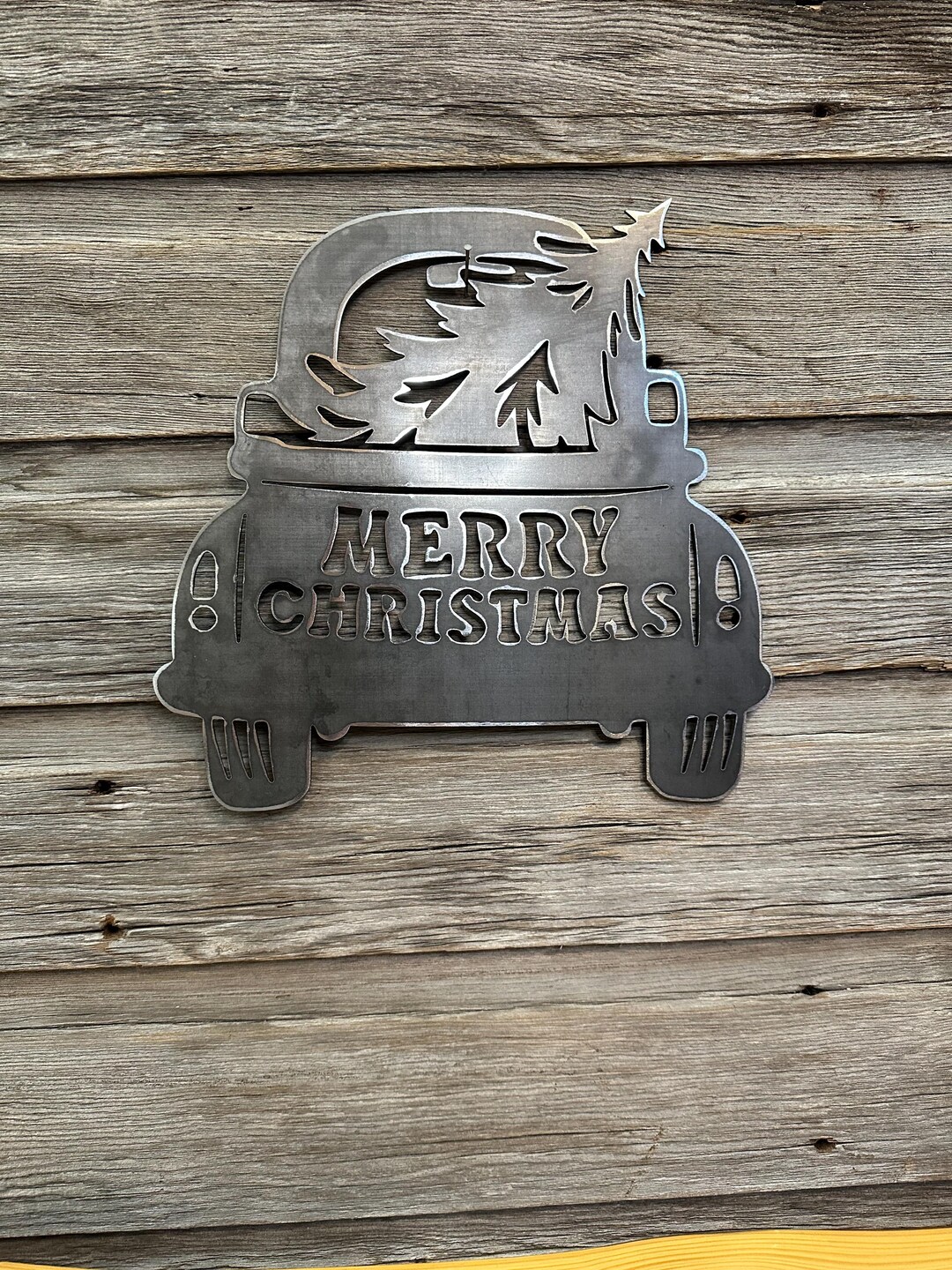 Christmas Metal Décor Christmas Truck Merry Christmas Christmas Truck ...