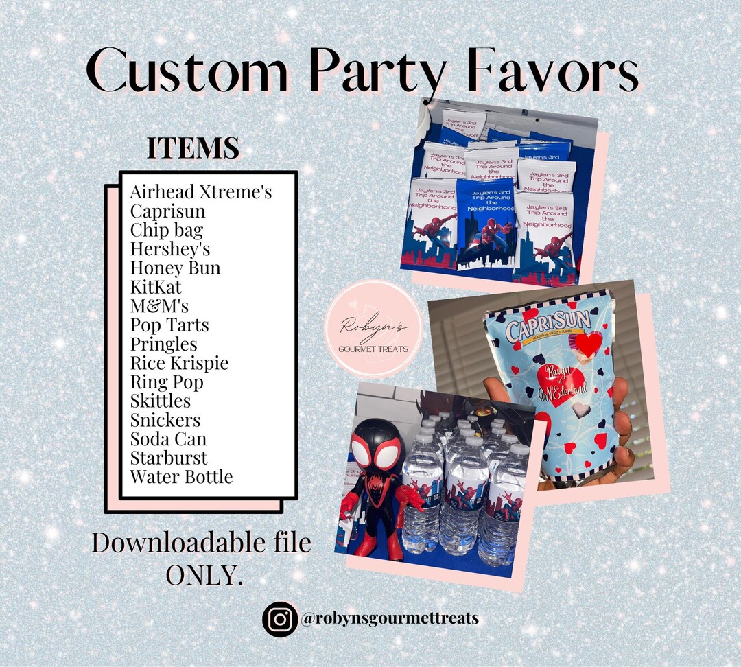 DIGITAL Custom Party Favor - Etsy