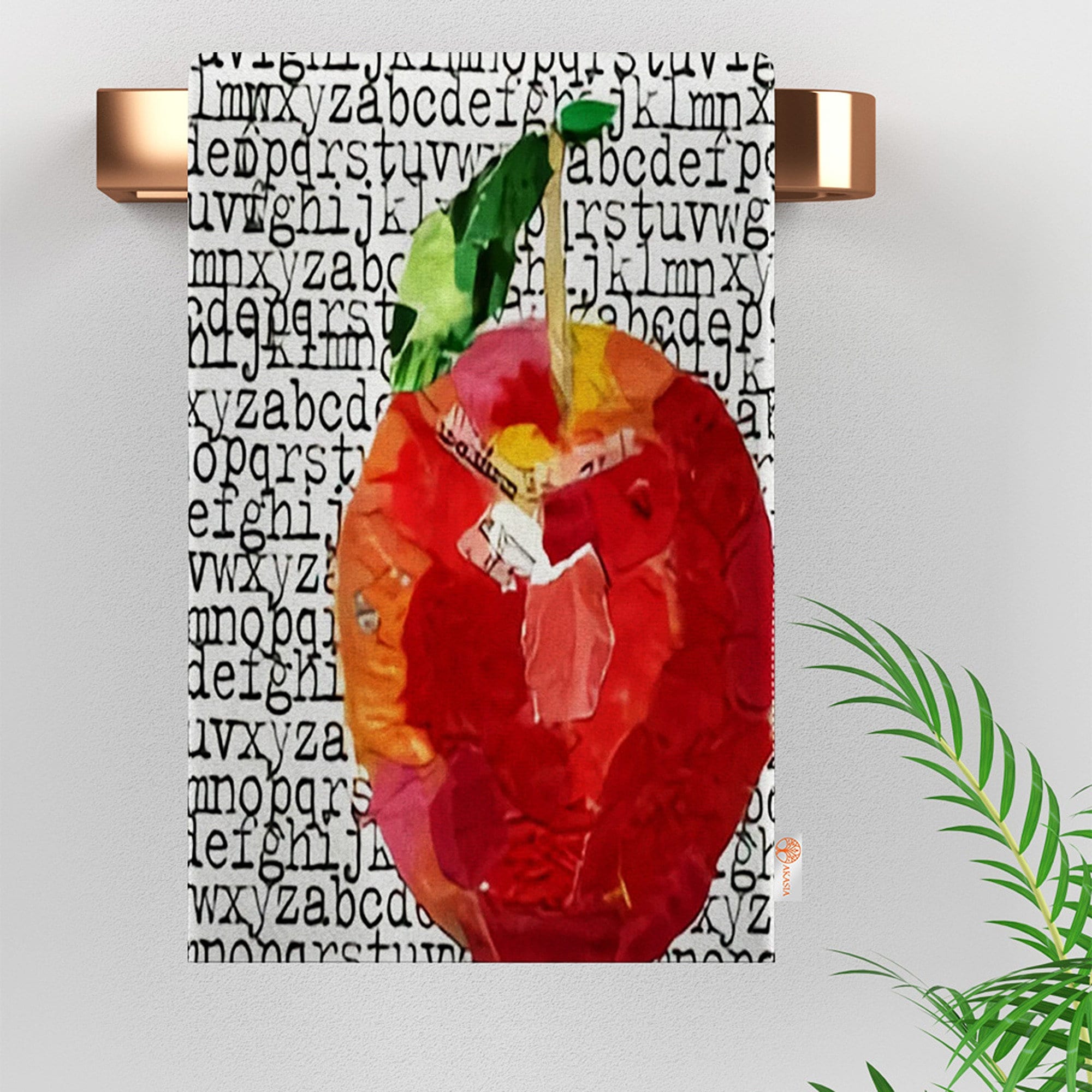 Fruit Kitchen Towel|fig, Apple Print Towel|floral Dishcloth|pomegranate ...