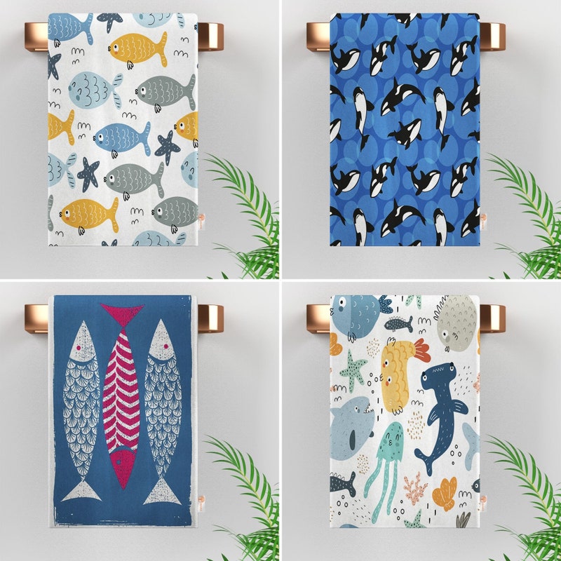 Fish Hand Towels - Etsy