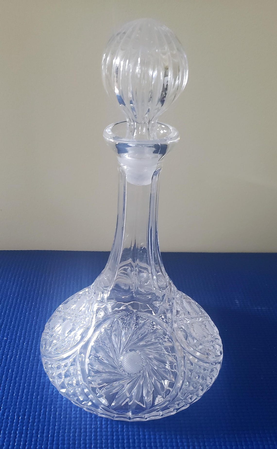 Vintage American Brilliant Period Antique Cut Glass Heavy Liquor ...