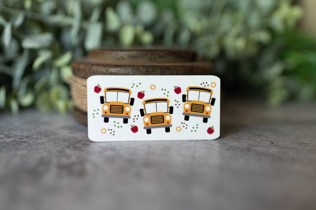 School Bus Sticker, Retro Bus Decal, Back to School Sticker, Child ...