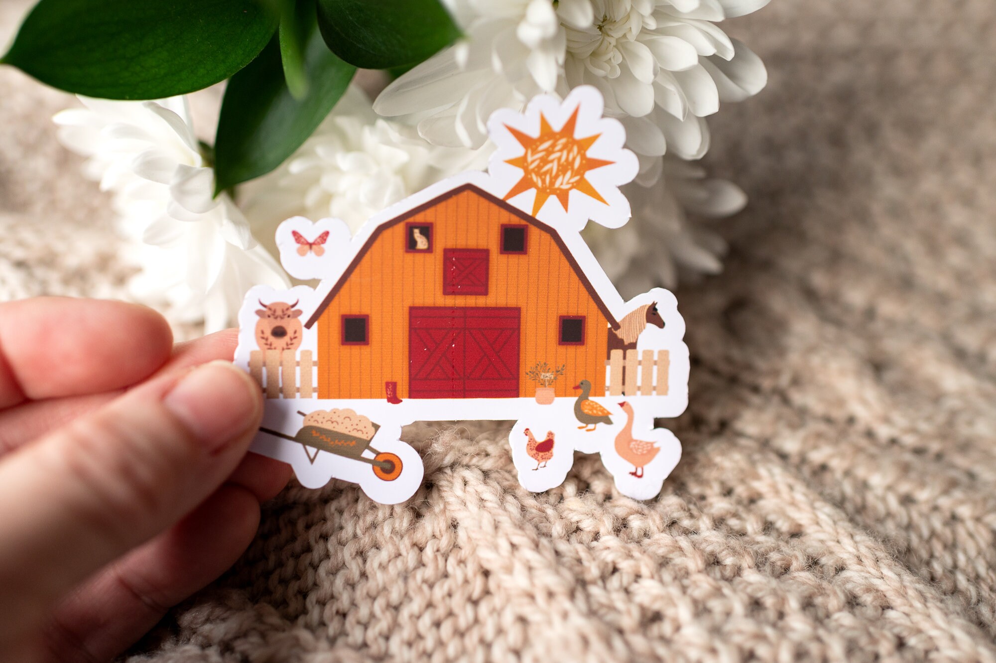 Barnyard Sticker Funny Farm Sticker Farm Animal Sticker - Etsy