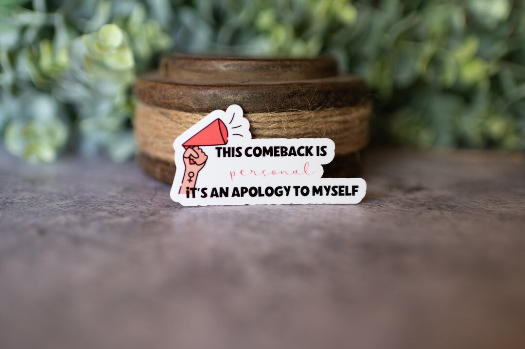 This Comeback Sticker, Self Love Sticker, Motivational Decal, Mental ...