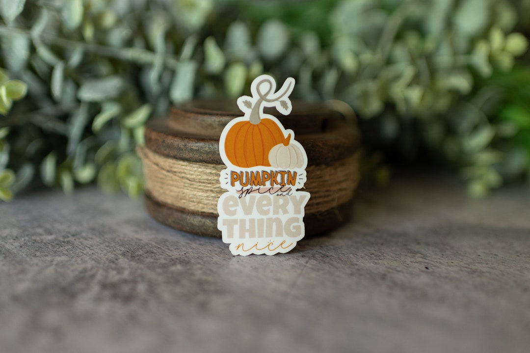 Cute Fall Sticker, Pumpkin Spice Decal, Fall Coffee Lover, Pumpkin ...