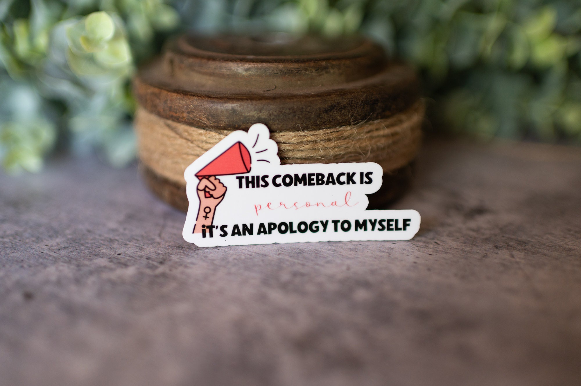 This Comeback Sticker Self Love Sticker Motivational Decal - Etsy