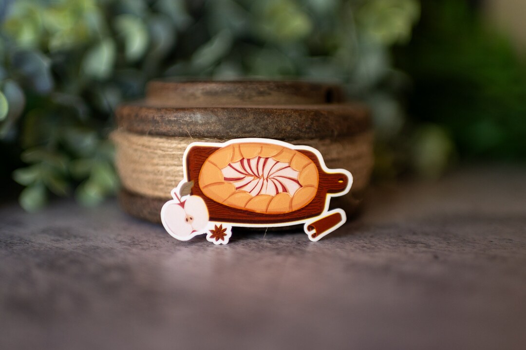 Autumn Food Sticker Fall Themed Decal Apple Pie Sticker - Etsy