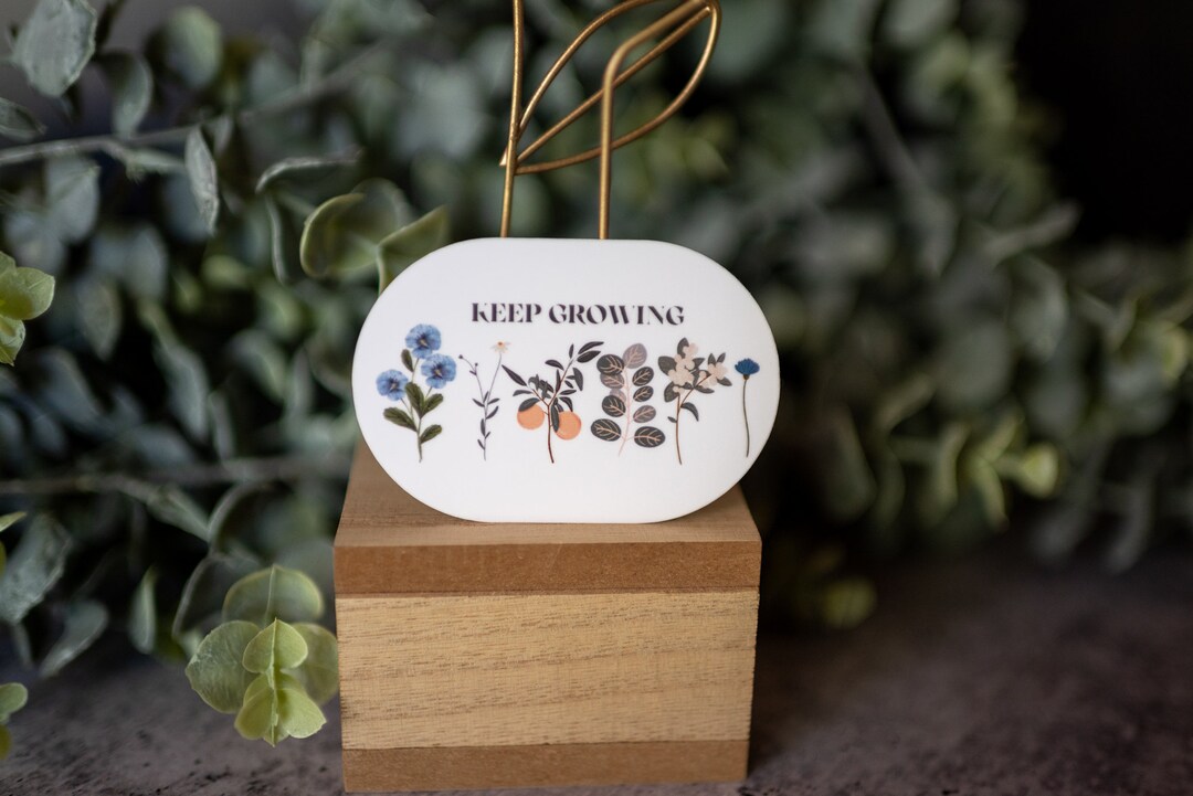 Keep Growing Sticker, Motivational Decal, Inspirational Sticker, Mental ...