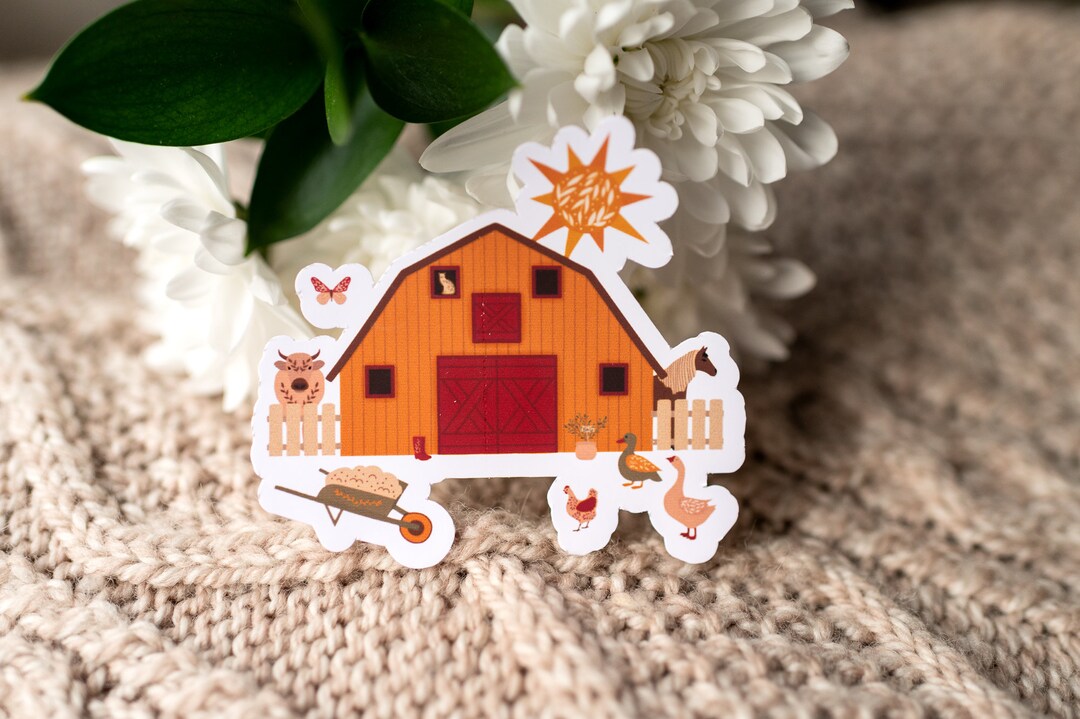 Barnyard Sticker Funny Farm Sticker Farm Animal Sticker Barn Sticker ...