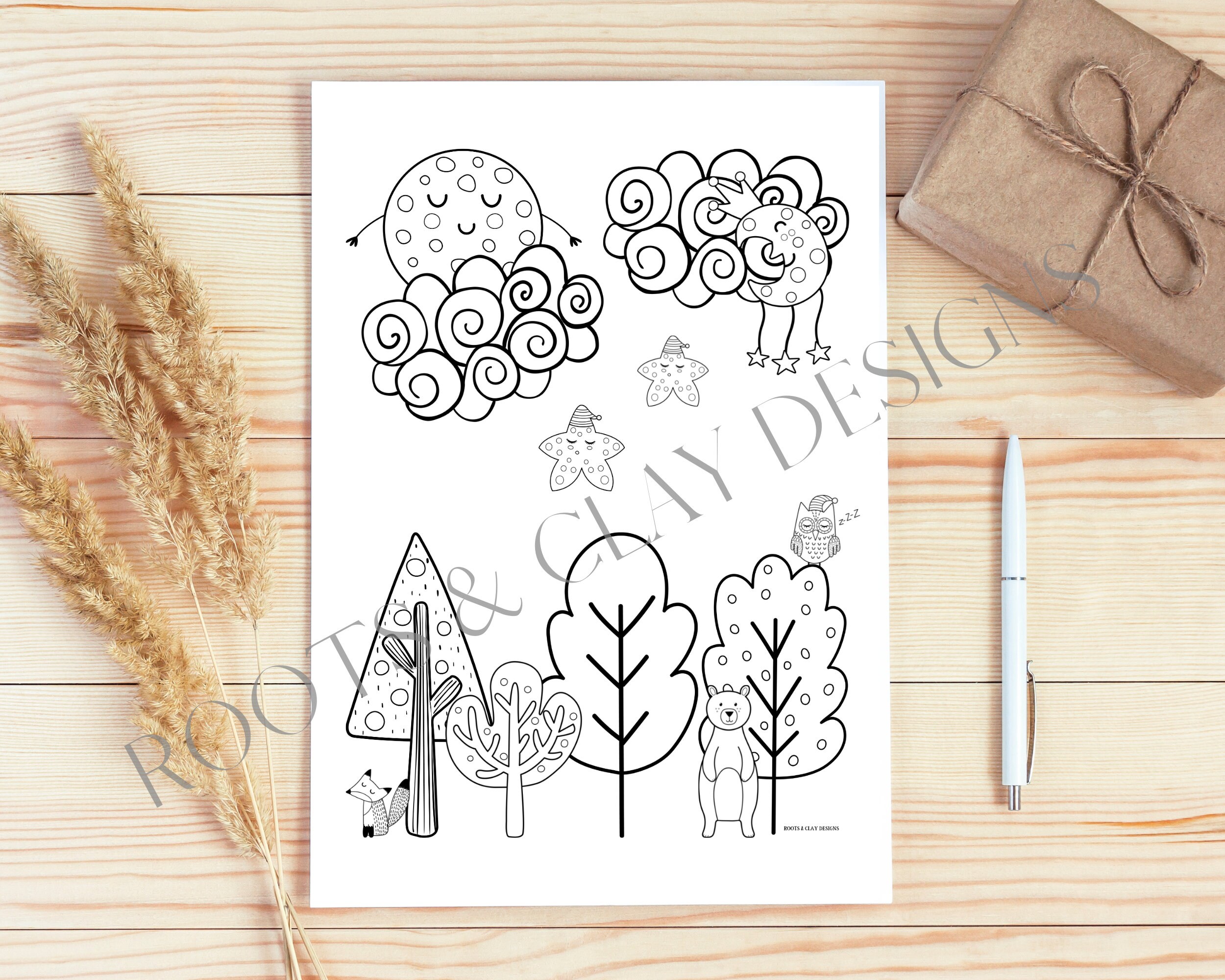 Minimalist Coloring Pages for Kids, Teens Simple Coloring Pages for ...