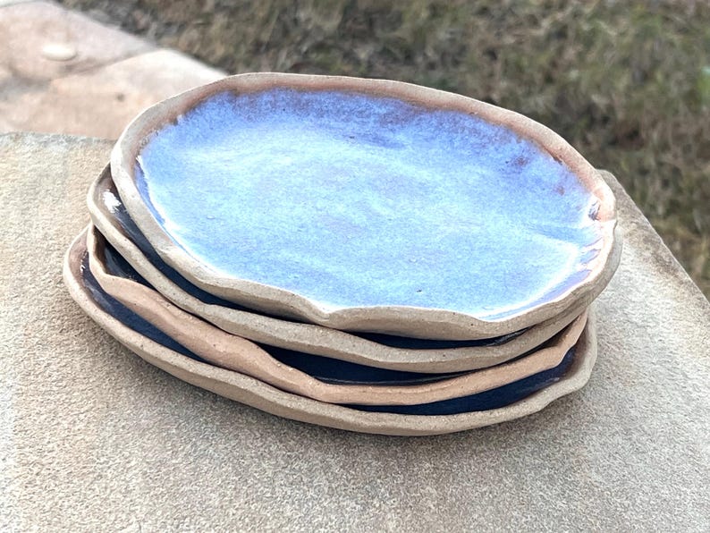 Rustic Style Lavender Salad/dessert Plate, Hand-made Pottery - Etsy