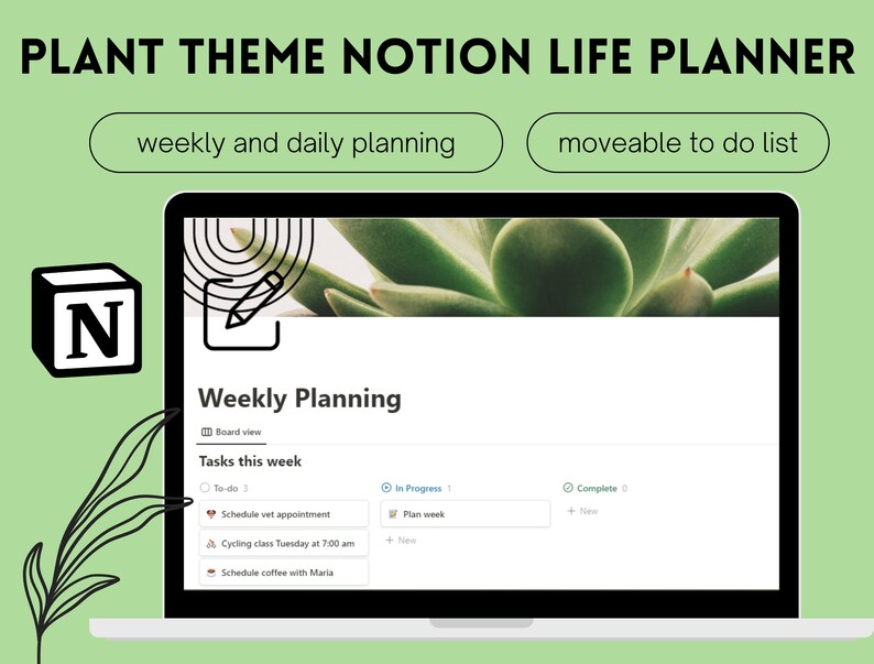 Notion Life Planner Template Notion Dashboard Notion Planner ...