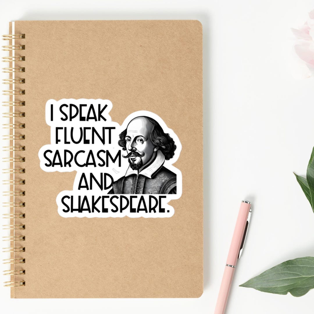 Shakespeare Sticker, Funny Art Stickers, Theater, Laptop Decals ...