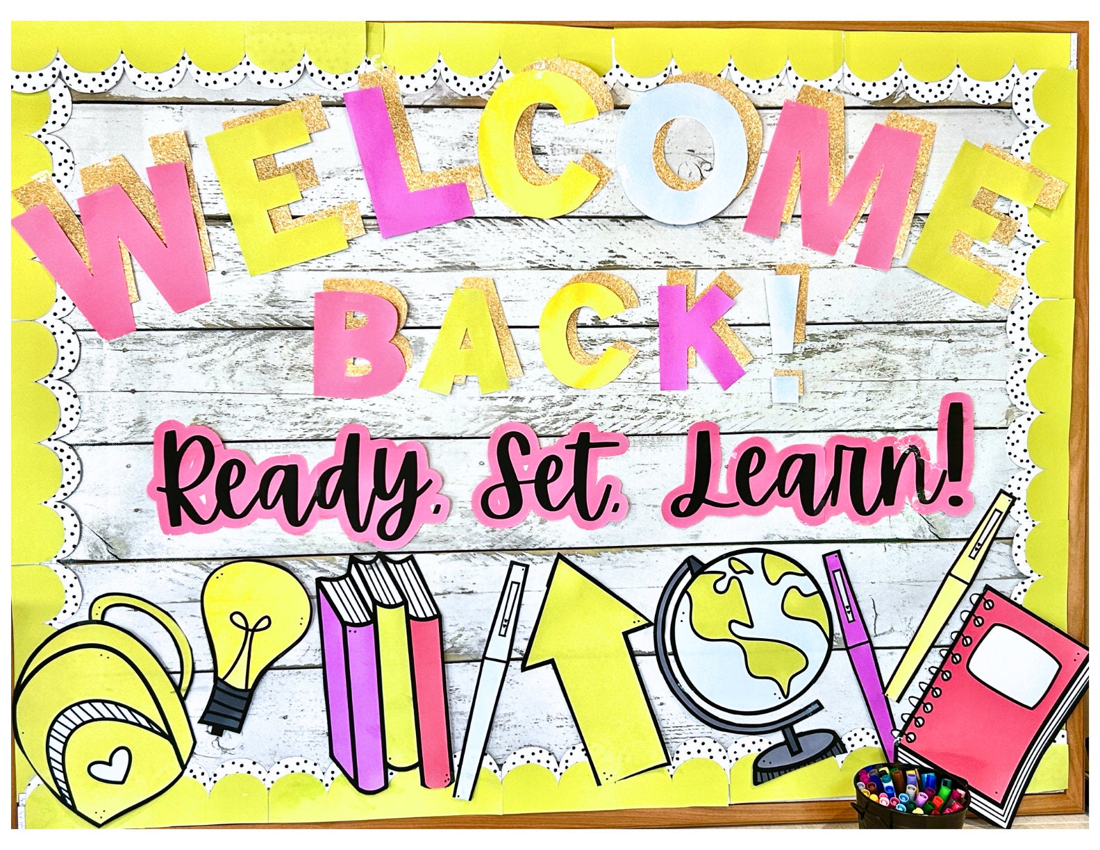 Back to School Bulletin Board Kit, Bulletin Board Letters, Welcome Back ...