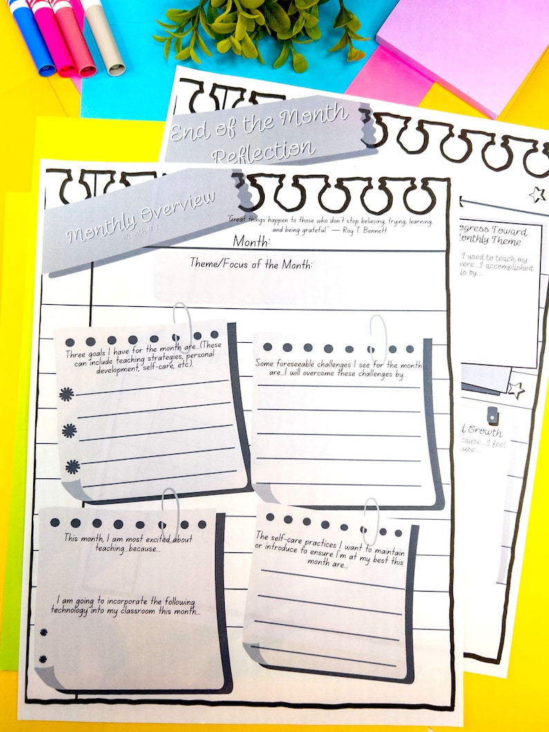 My Teacher Reflection Journal-educators, Growth Mindset, Inspiration ...