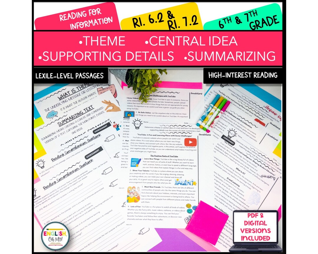 Reading Comprehension, Literature, Reading Passage, Reading, Middle ...