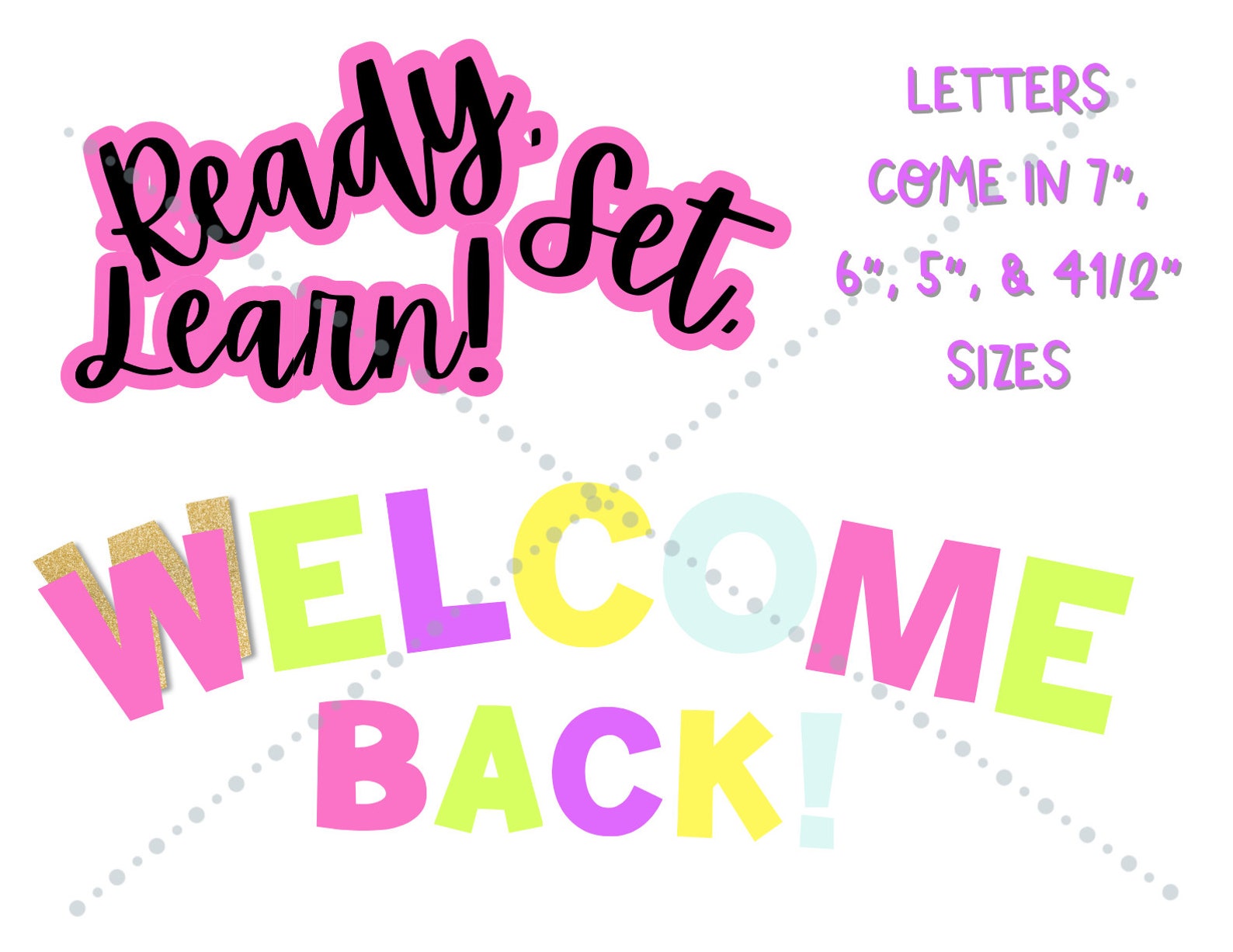 Back to School Bulletin Board Kit, Bulletin Board Letters, Welcome Back ...
